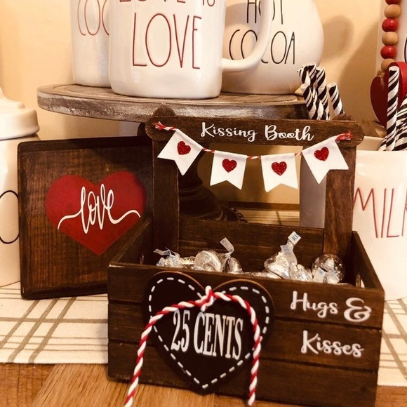 Hand Crafted | Holiday | Kissing Booth Hugs Kisses 25 Cents | Poshmark